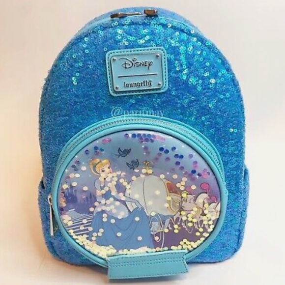 Loungefly | Bags | Loungefly Blue Sequin Backpack | Poshmark